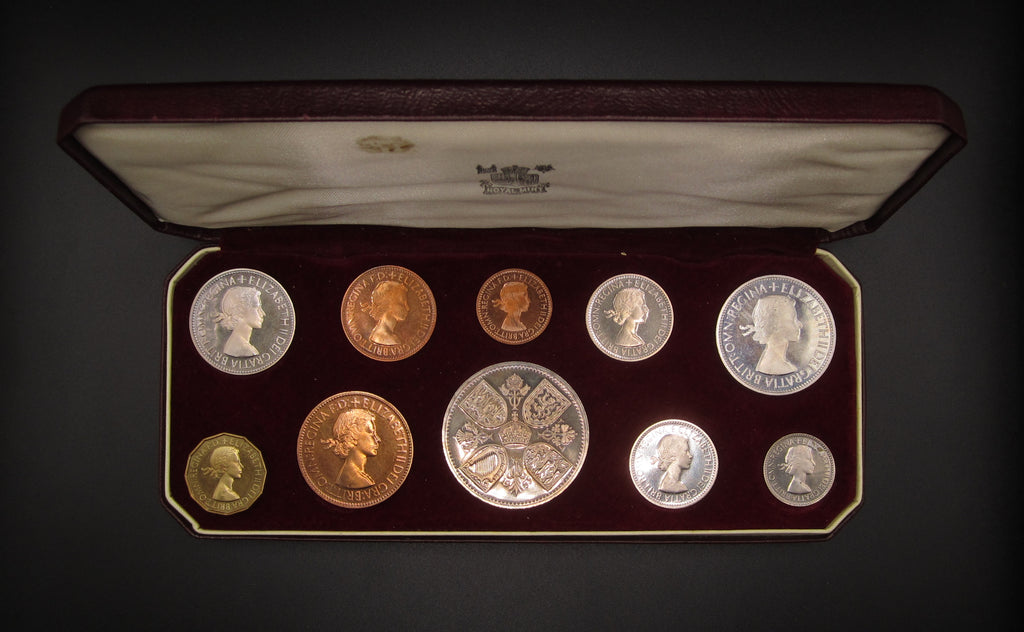 Elizabeth II 1953 10 Coin Cased Proof Set - Crown To Farthing – Coopers ...