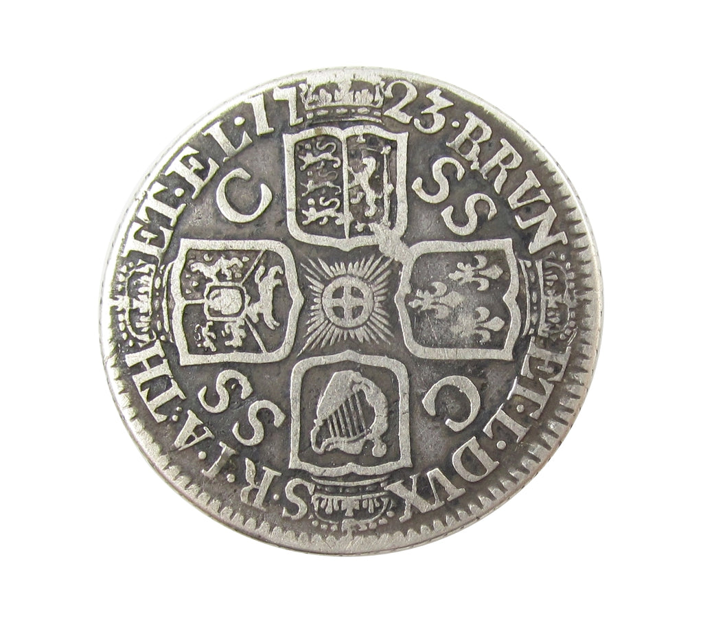 George I 1723 Shilling - SSC 2nd Bust - Fine – Coopers Coins