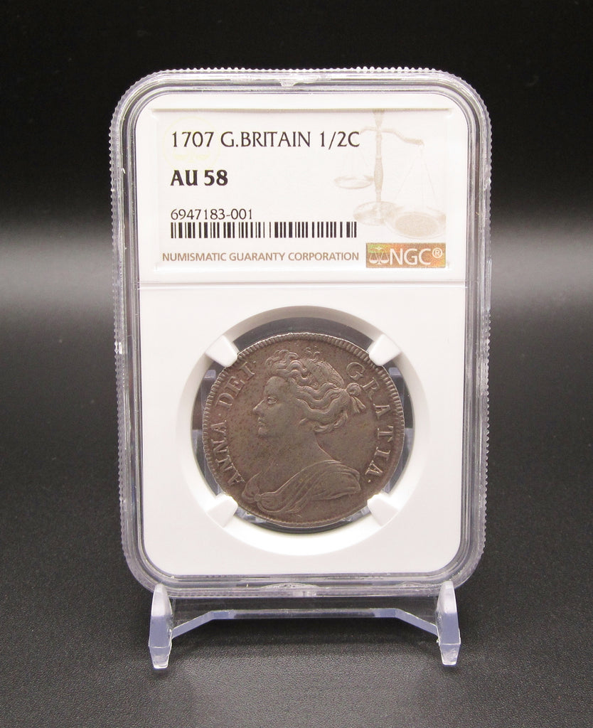 Anne 1707 Halfcrown - NGC AU58 – Coopers Coins