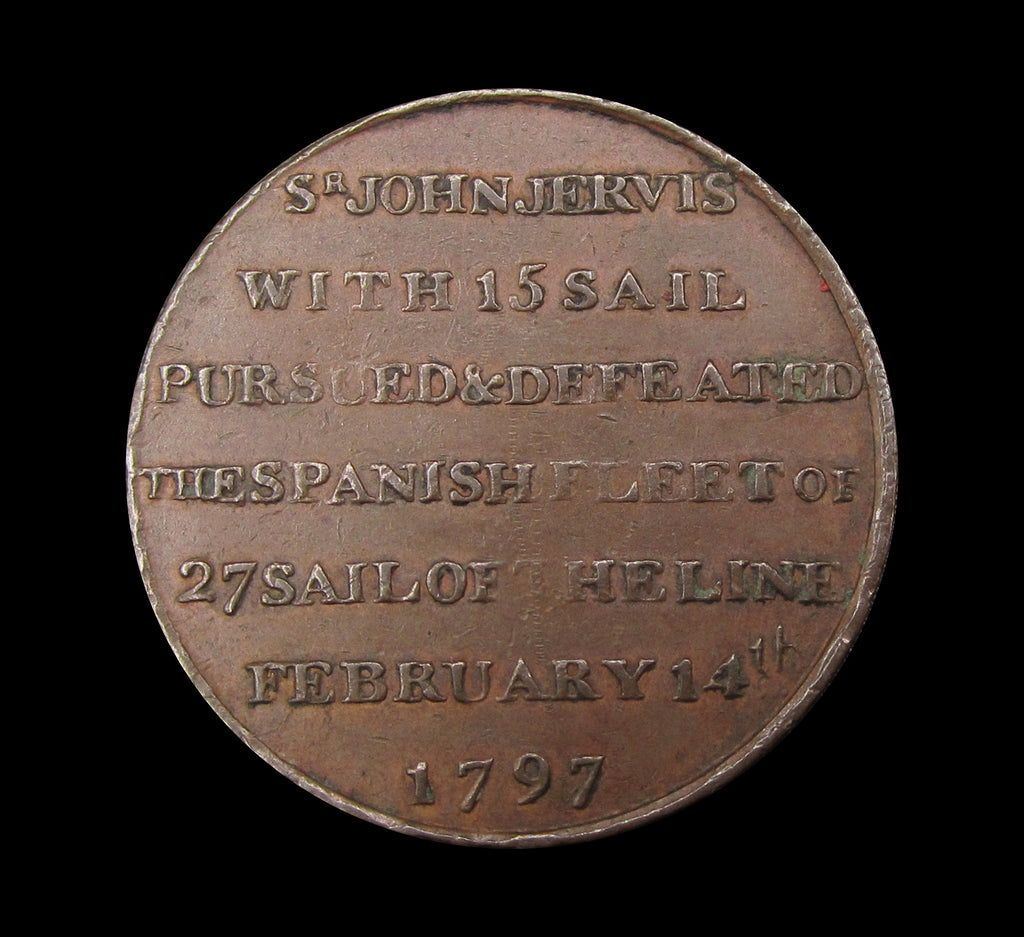1797 Portsmouth John Jervis Halfpenny Token - DH64 – Coopers Coins