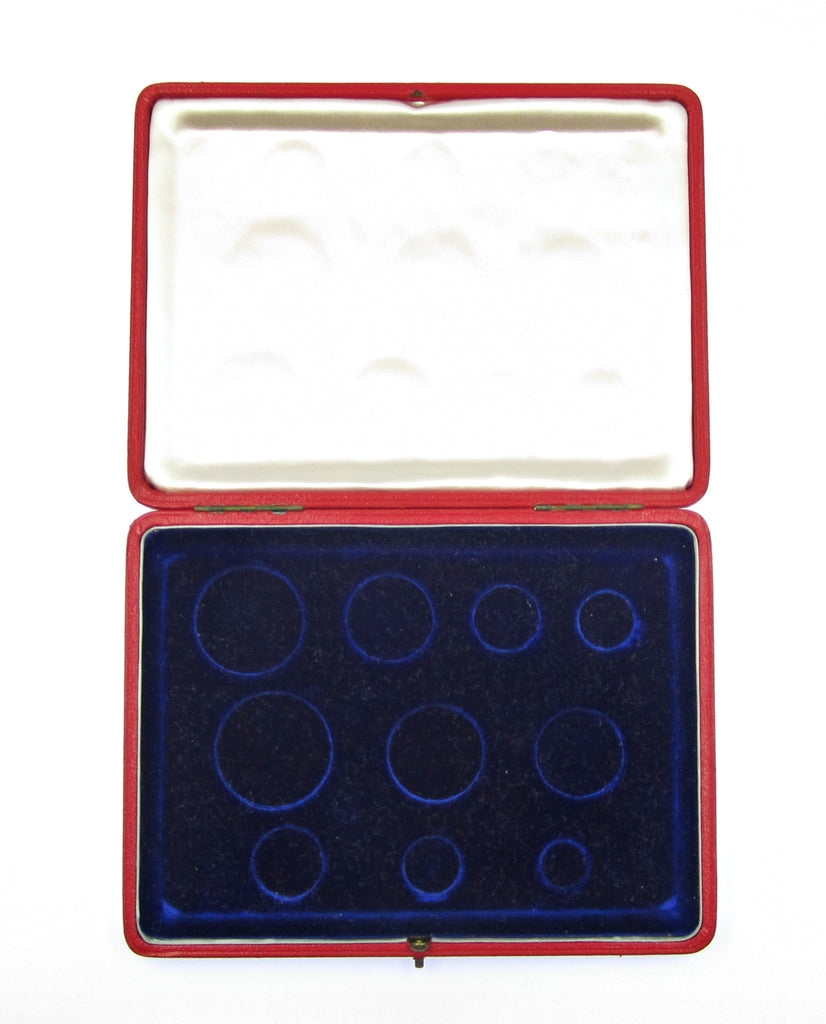 1893 Embossed Hard Case For 9 Coin Proof Set - Five Pound To Threepenc ...
