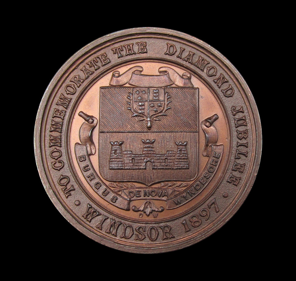 1897 Victoria Diamond Jubilee Windsor 38mm Medal – Coopers Coins