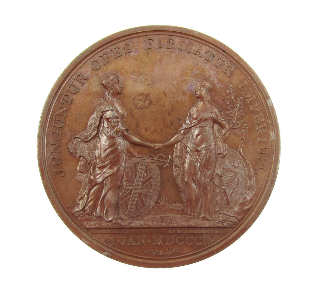 1801 Union Of Great Britain & Ireland 48mm Medal - By Kuchler – Coopers ...