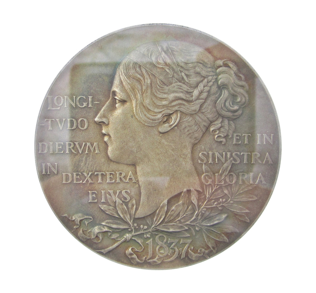 1897 Victoria Diamond Jubilee 56mm Silver Medal - NGC MS65 – Coopers Coins
