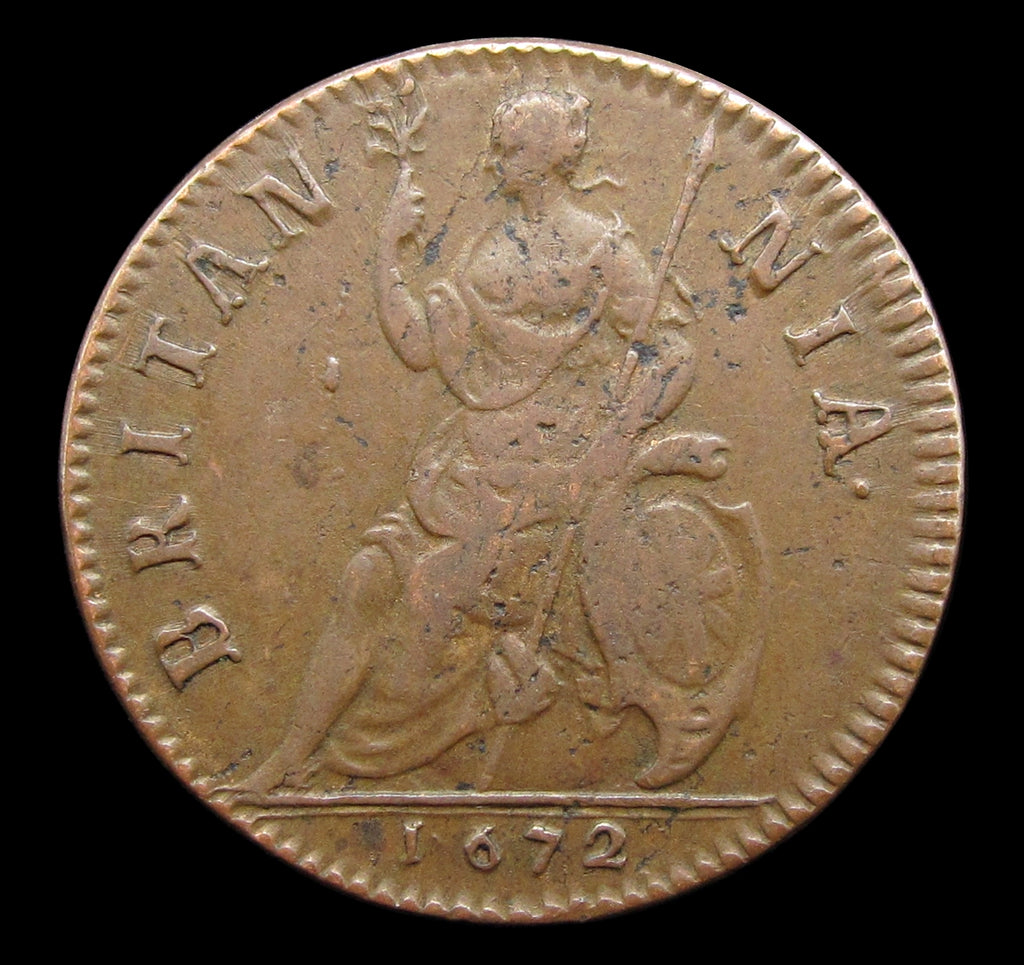 Charles II 1672 Farthing - VF – Coopers Coins