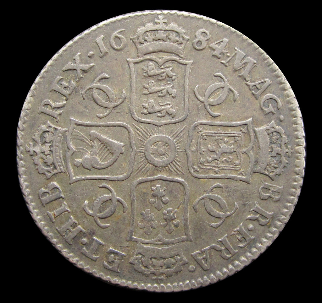 Charles II 1684 Shilling - VF – Coopers Coins
