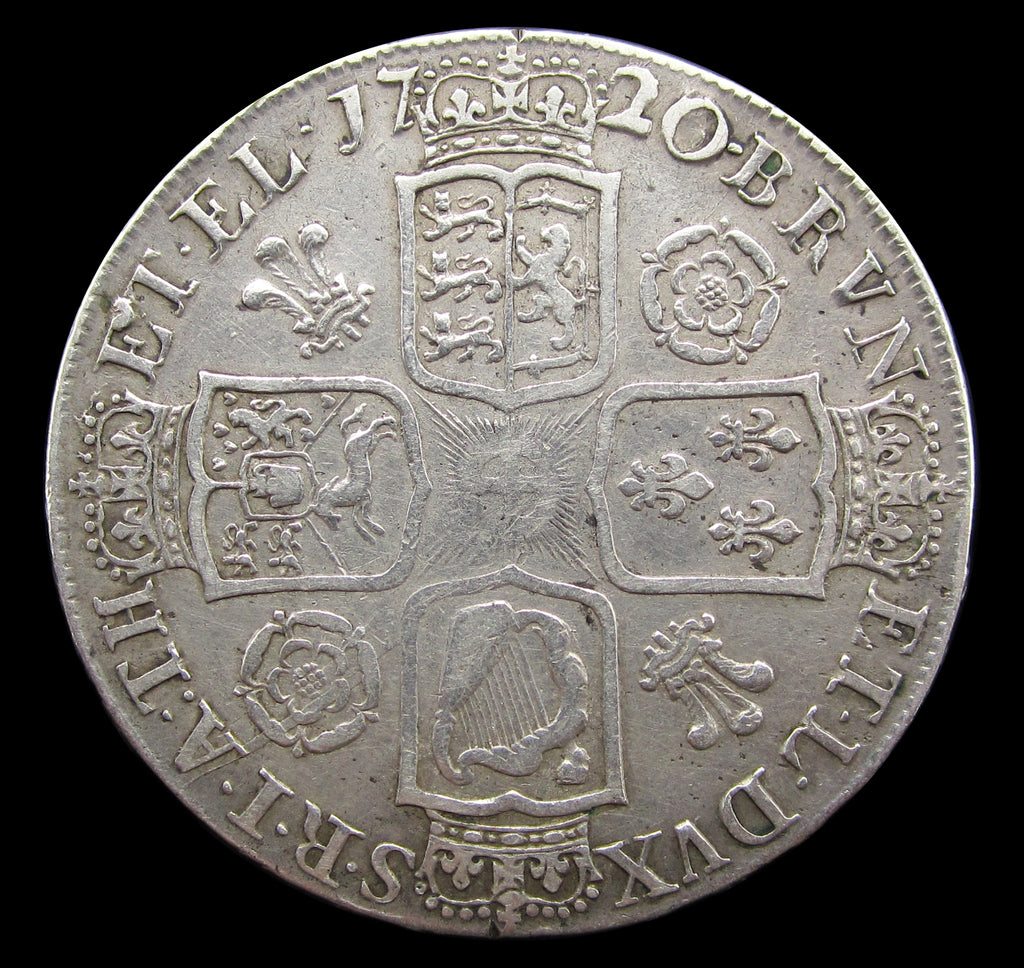 George I 1720/18 Crown - NVF – Coopers Coins
