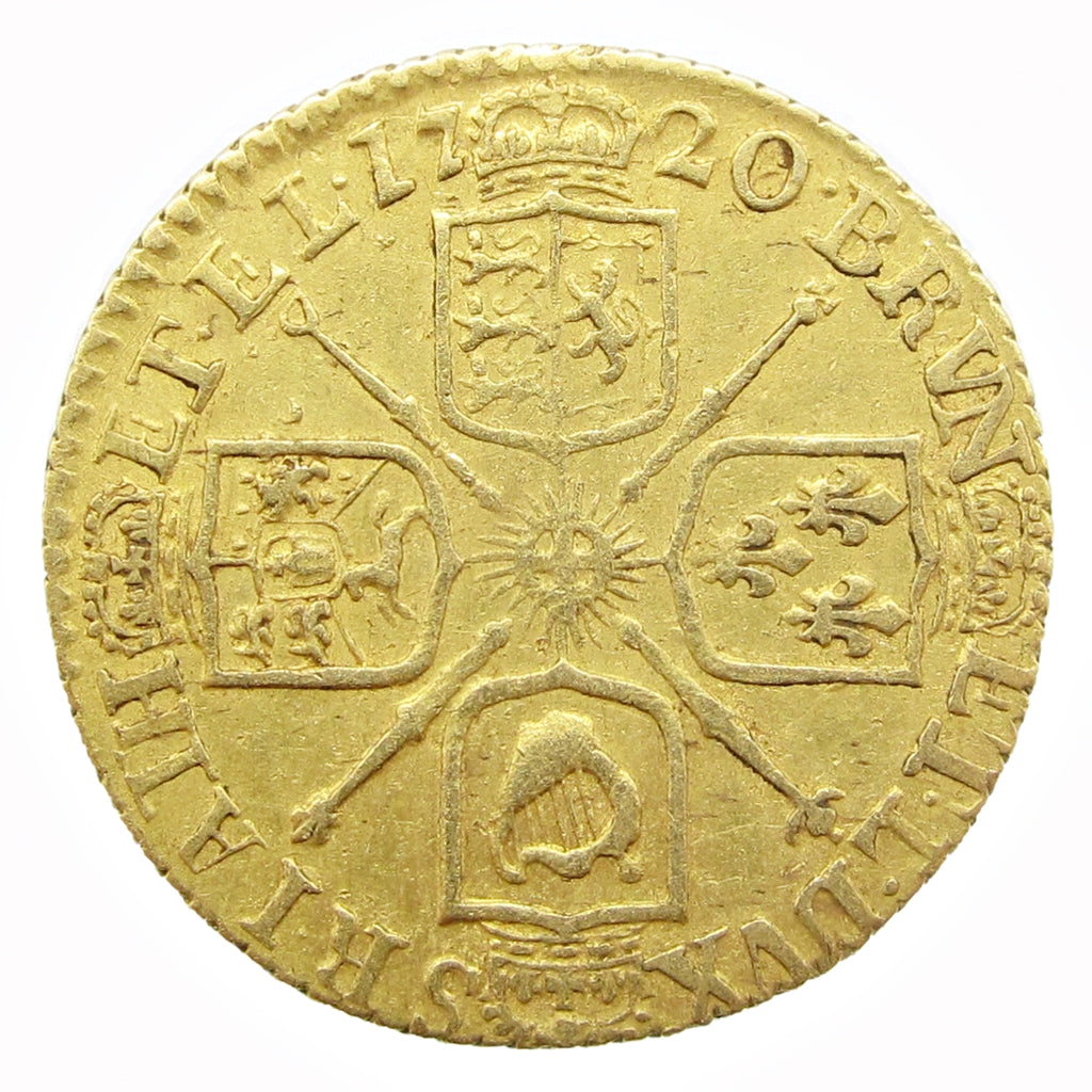 George I 1720 Half Guinea - GVF – Coopers Coins