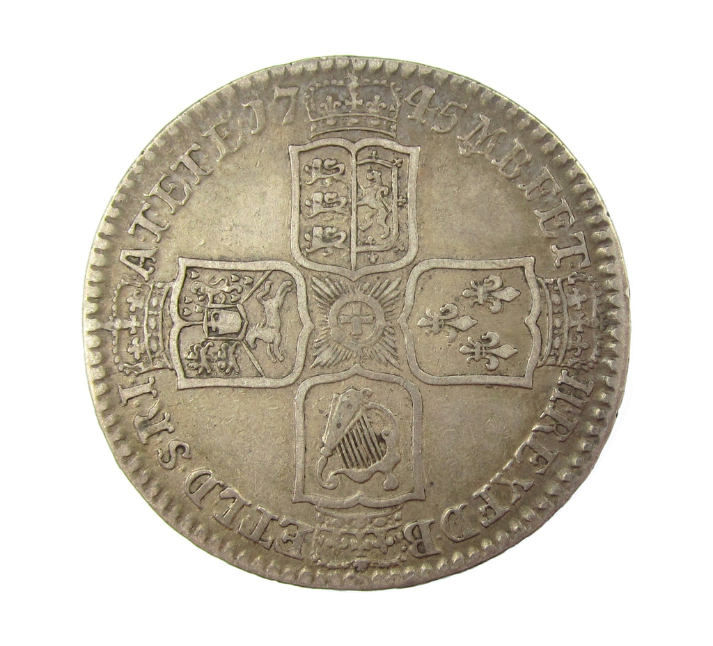 George II 1745 LIMA Halfcrown - Good Fine – Coopers Coins