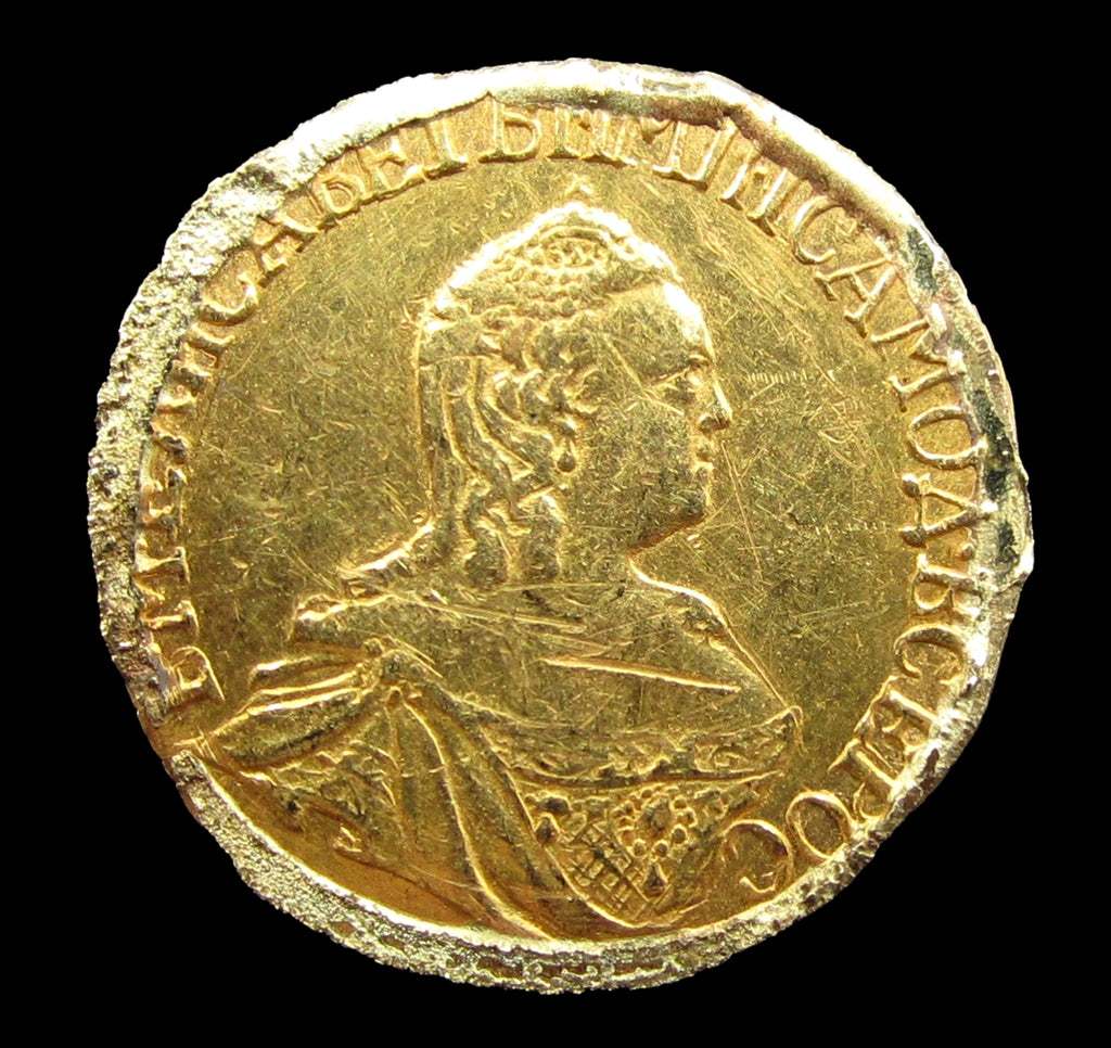 Russia 1756 Elizabeth I Gold Rouble - VF – Coopers Coins