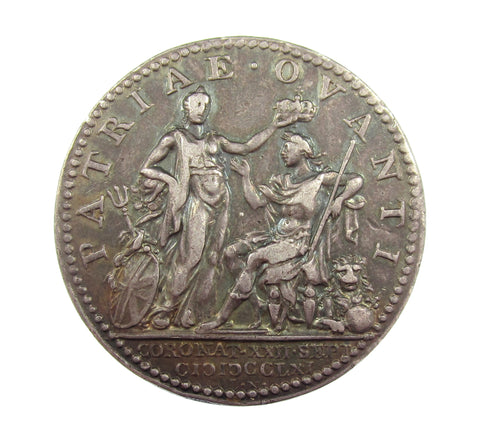 1761 Coronation Of George III Official Silver Medal - By Natter – Coopers Coins