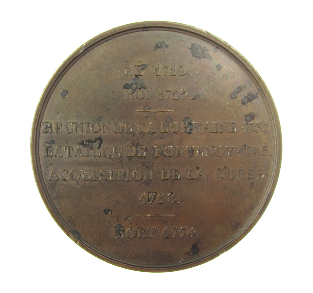 France 1774 Louis XV 53mm Medal - By Caque – Coopers Coins