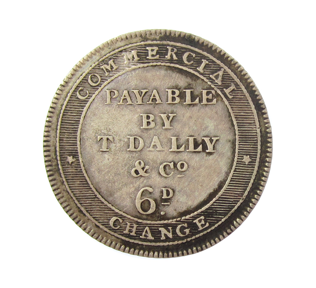1811 Chichester T.Dally & Co Silver Sixpence Token - D13 – Coopers Coins