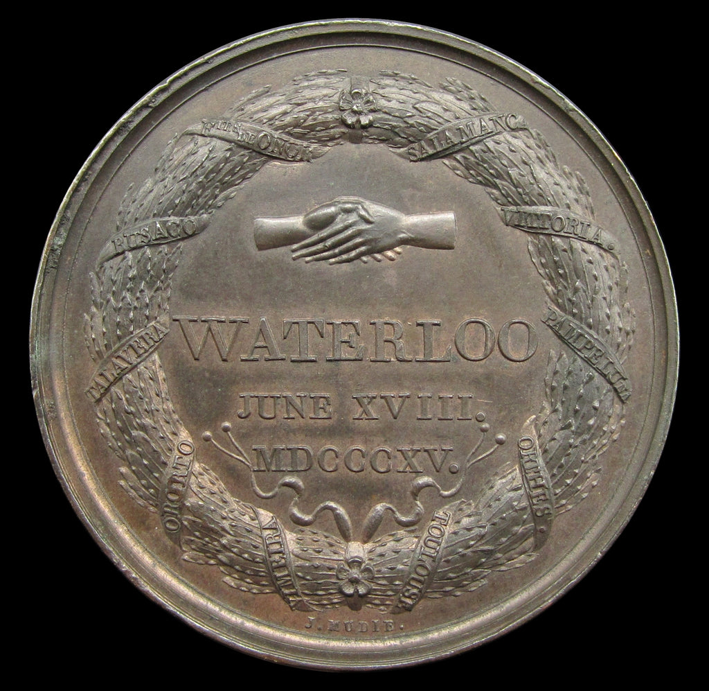 1815 Duke Of Wellington Battle Of Waterloo 41mm Medal - By Brenet ...