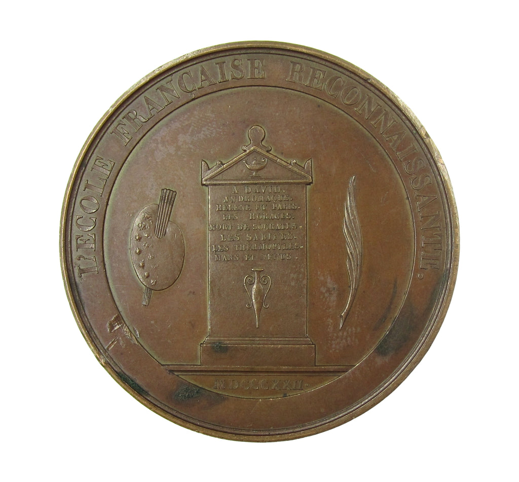 France 1822 Jacques-Louis David 57mm Medal - By Galle – Coopers Coins