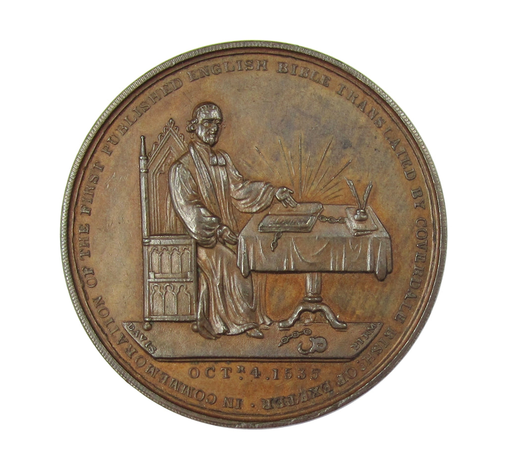 1835 Tercentenary Of The First English Bible 38mm Bronze Medal ...
