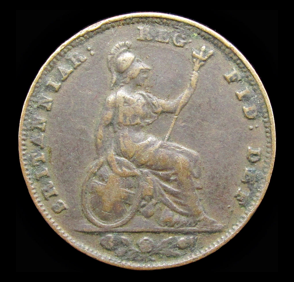 Victoria 1840 Farthing - Two Prong Trident – Coopers Coins