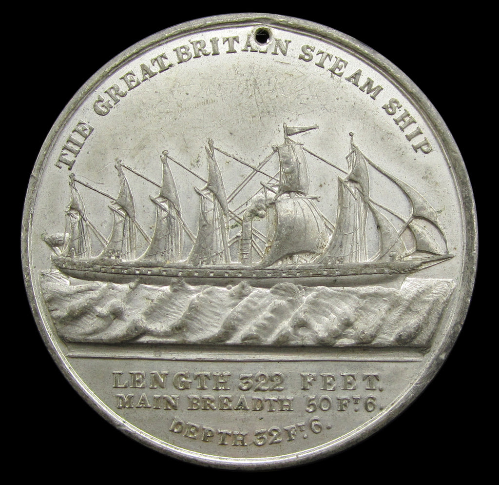 1843 Launching Of The S.S. Great Britain Ship 45mm Medal – Coopers Coins