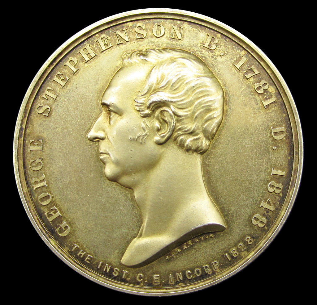 1848 Institution Of Civil Engineers Silver Gilt Stephenson Medal - By ...