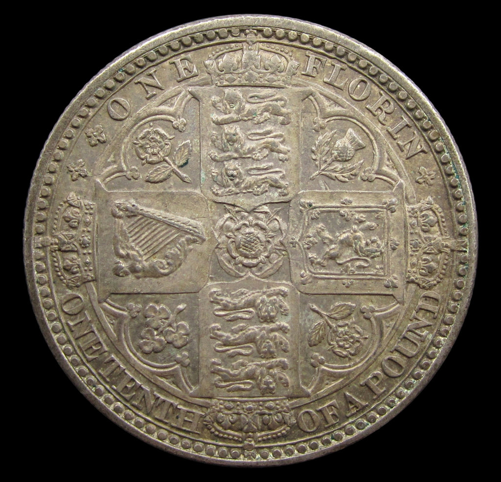 Victoria 1849 Godless Florin - GEF – Coopers Coins