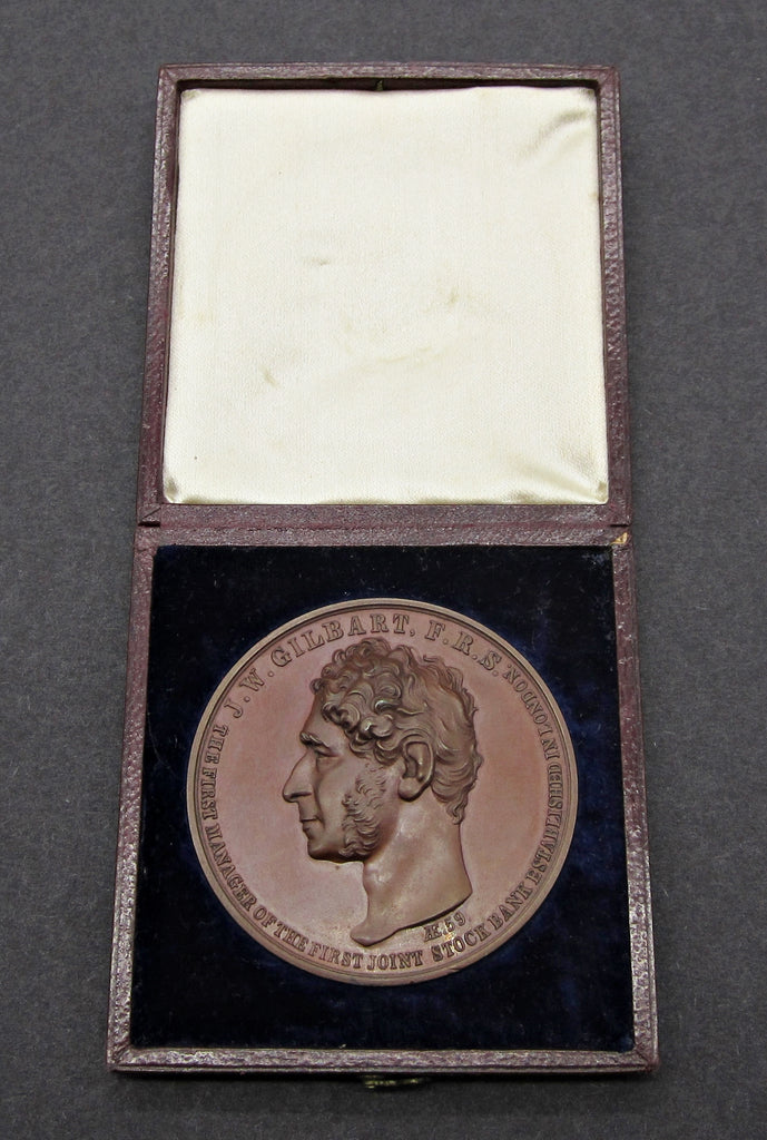 1853 James Gilbart Westminster Bank 51mm Cased Medal - By Taylor ...