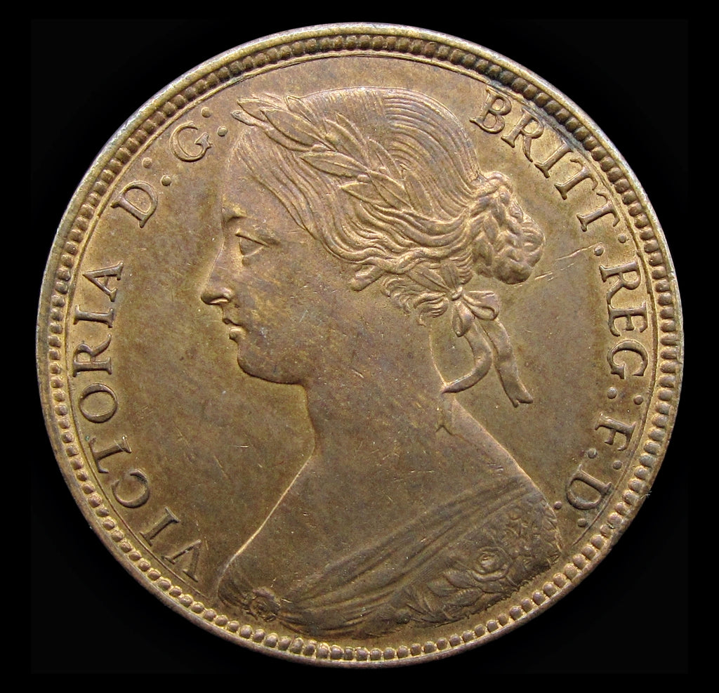 Victoria 1860 Penny - Freeman 10 - A/UNC – Coopers Coins