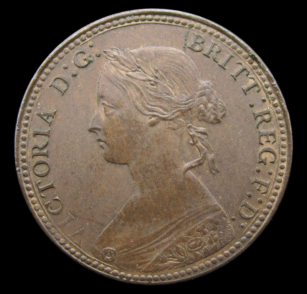 Victoria 1860 Halfpenny - Freeman 258 - EF – Coopers Coins