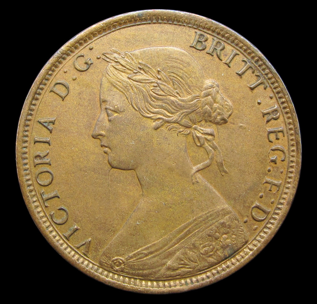 Victoria 1860 Halfpenny - Freeman 261 - EF – Coopers Coins