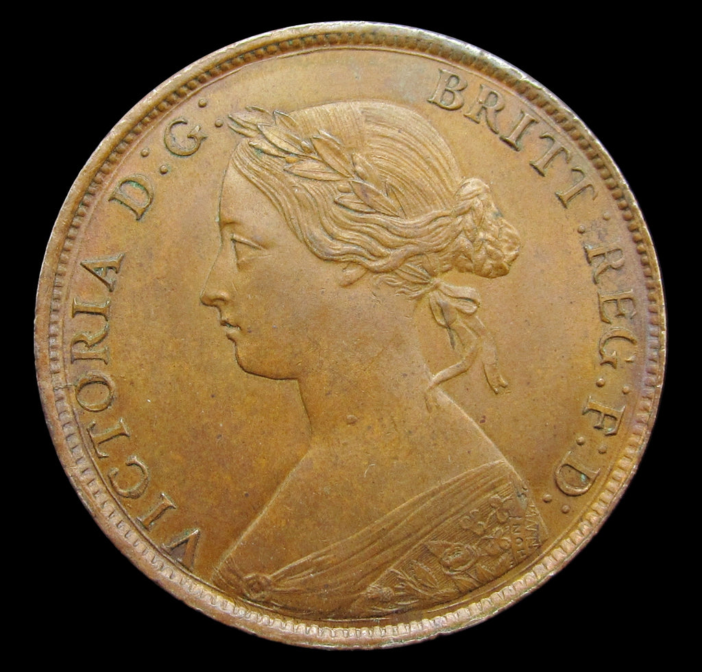 Victoria 1860 Halfpenny - Freeman 266 - A/UNC – Coopers Coins
