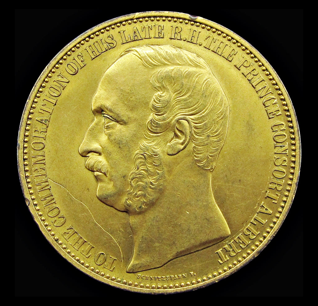 1862 International Exhibition Prince Albert Gilt Bronze Medal - By Wie ...