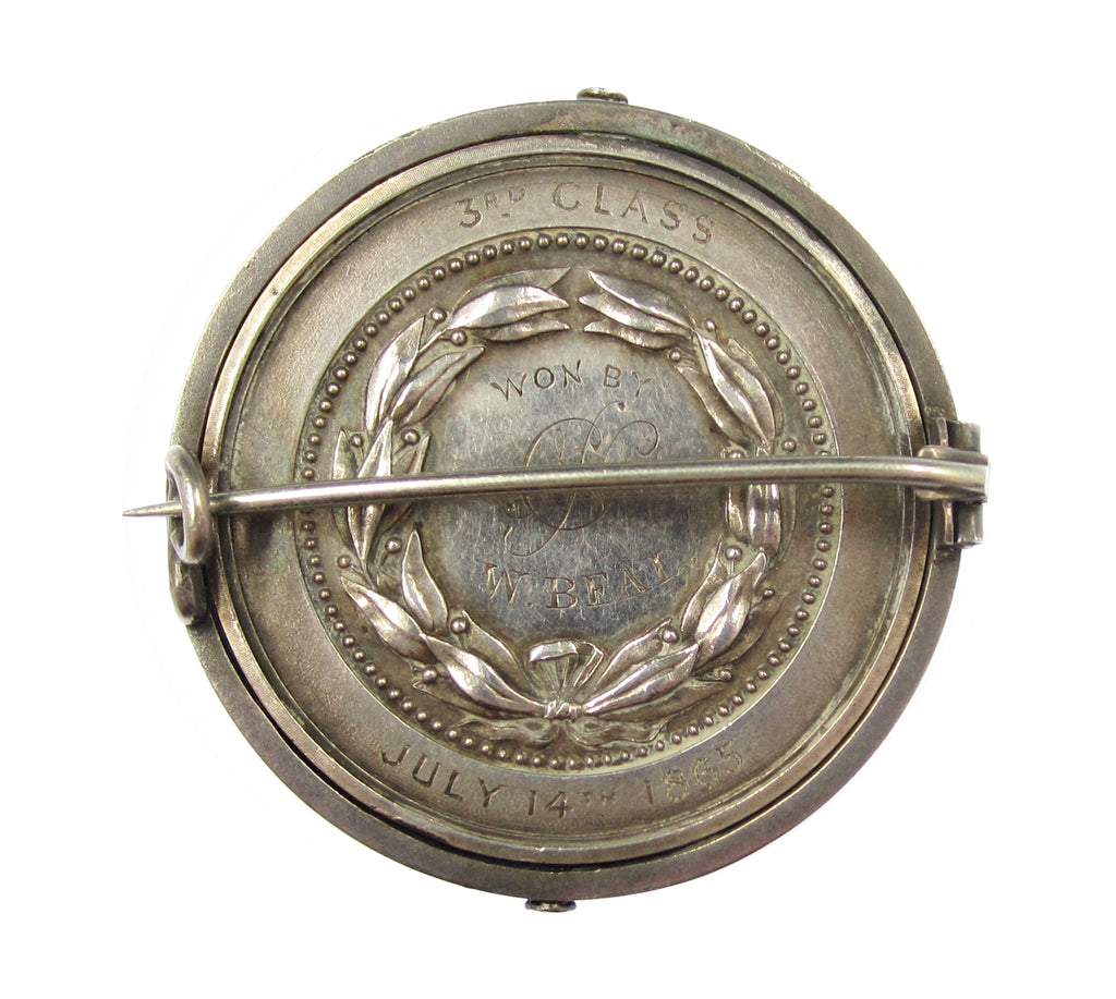 1865 Victoria 38mm Silver Prize Medal - By W.J Taylor – Coopers Coins