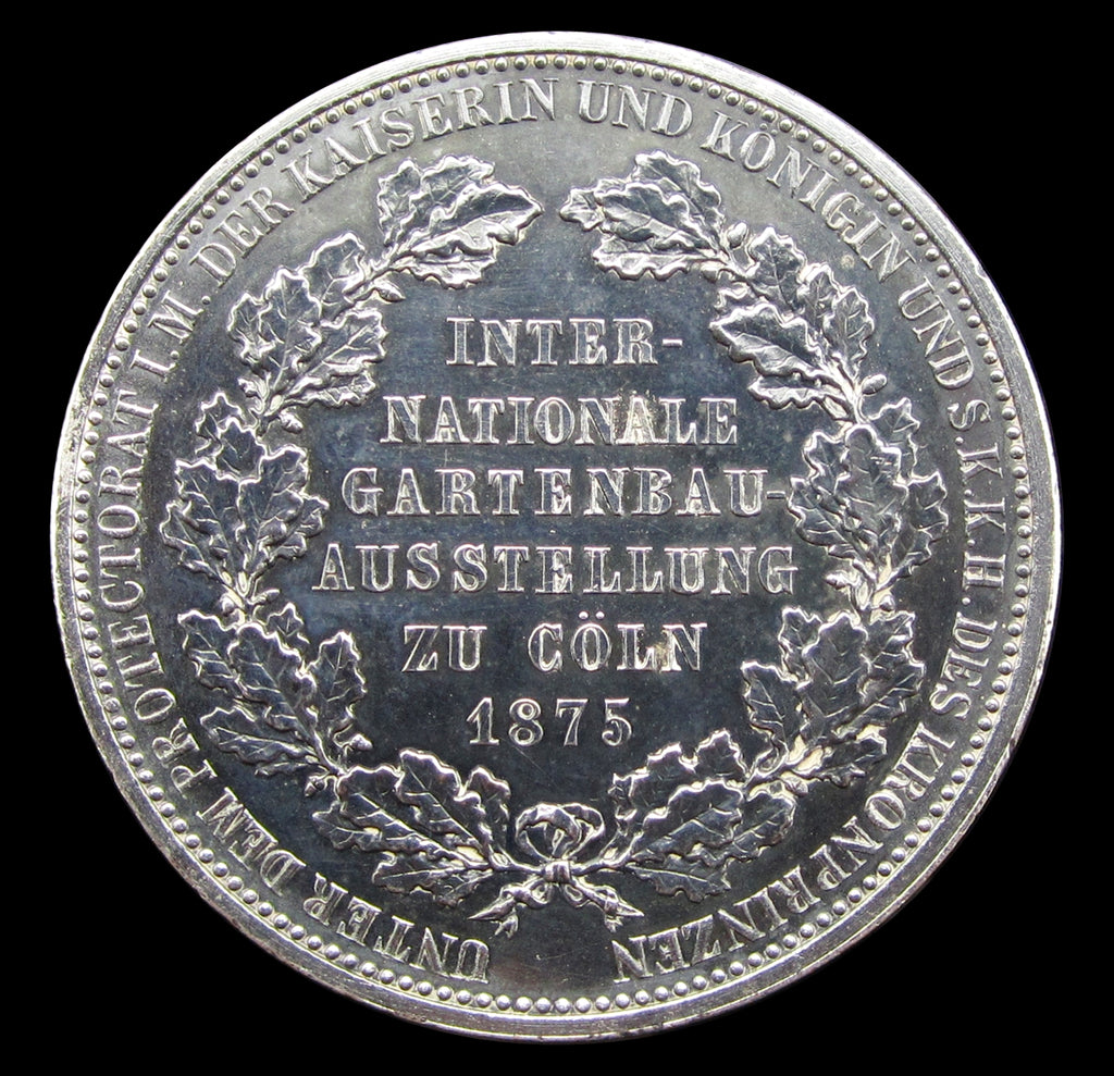 Germany 1875 Cologne International Horticultural Society 41mm Silver M ...