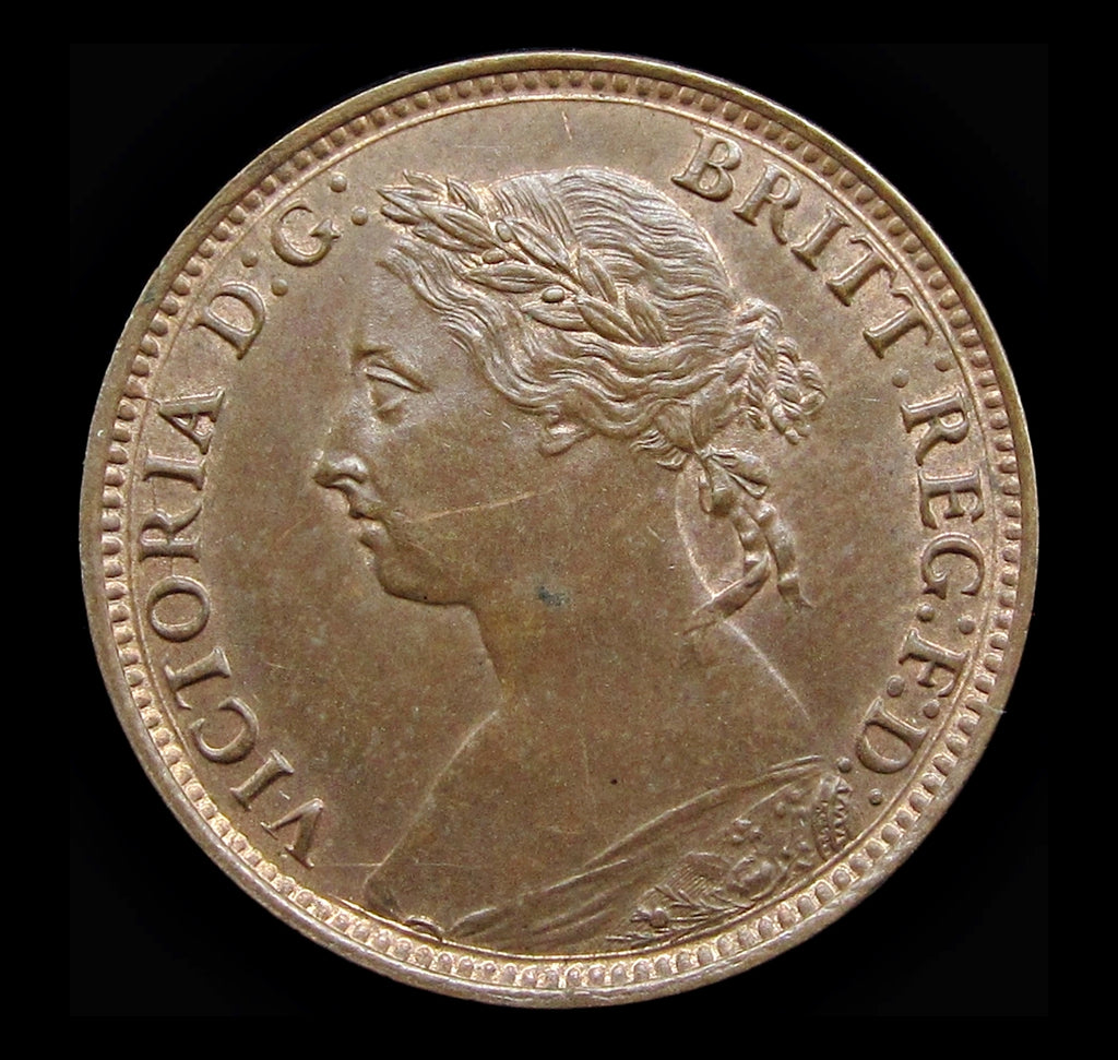Victoria 1885 Farthing - GEF – Coopers Coins