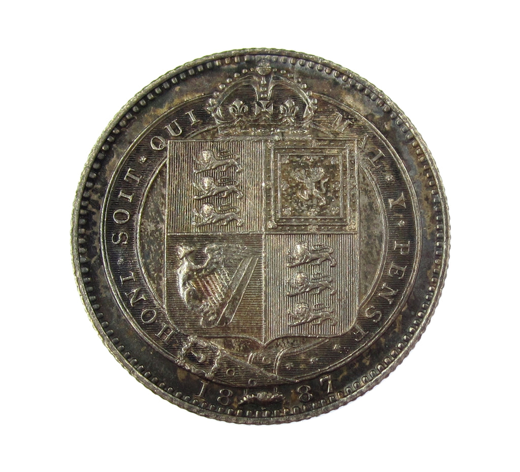 Victoria 1887 Shilling - GEF – Coopers Coins