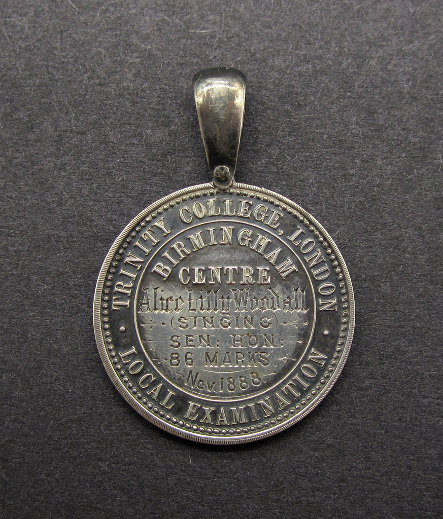 1888 Trinity College London Silver Award Medal - Alice Woodall ...