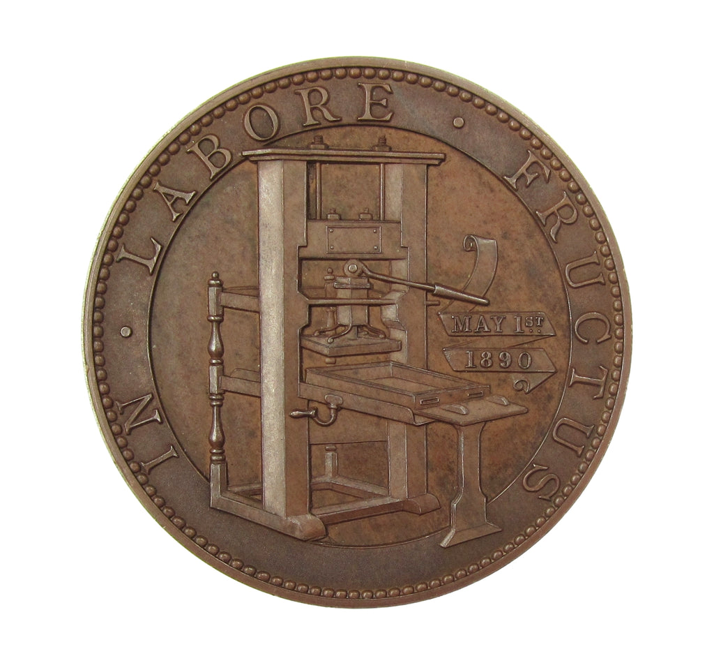 1890 Death Of William Blades 41mm Bronze Medal – Coopers Coins