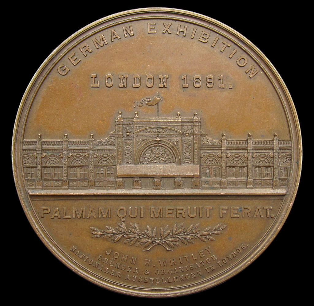 1891 German Exhibition London 70mm Medal - By Mayer – Coopers Coins