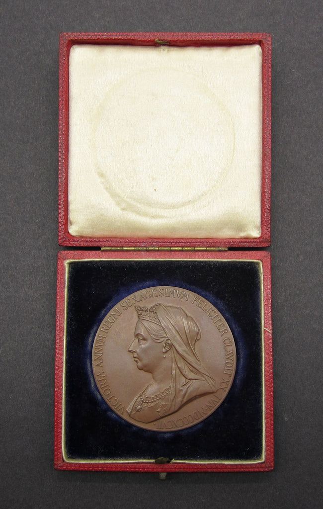 1897 Victoria Diamond Jubilee 56mm Bronze Medal - Cased – Coopers Coins