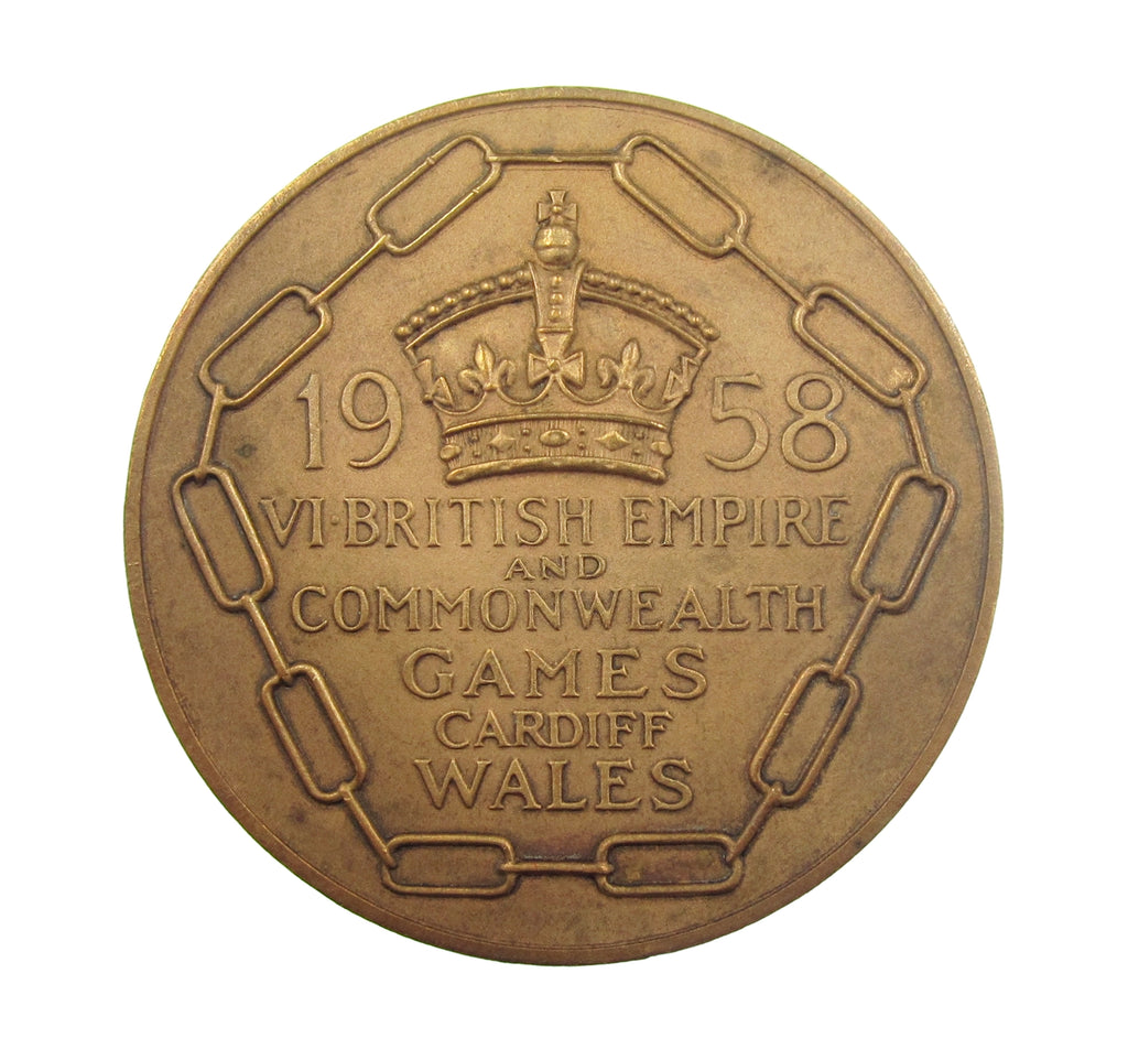 1958 British Empire & Commonwealth Games Wales 54mm Medal – Coopers Coins