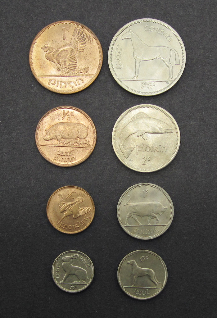 Ireland 1959/1964/1965 8 Coin Set In Green Packet – Coopers Coins
