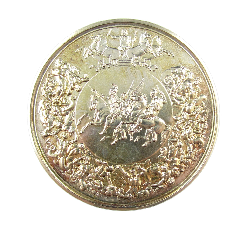 1990 Battle Of Waterloo 175th Anniversary 63mm Silver Medal – Coopers Coins