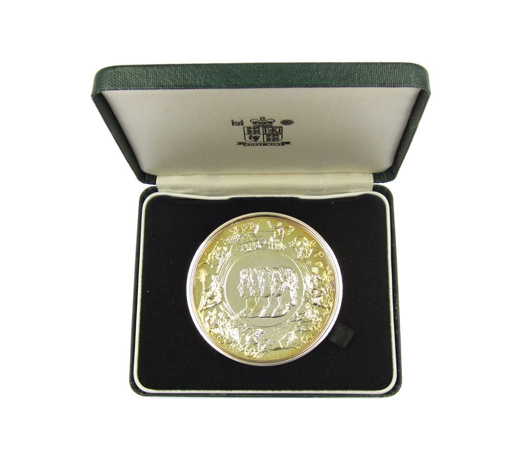 1990 Battle Of Waterloo 175th Anniversary 63mm Silver Medal – Coopers Coins