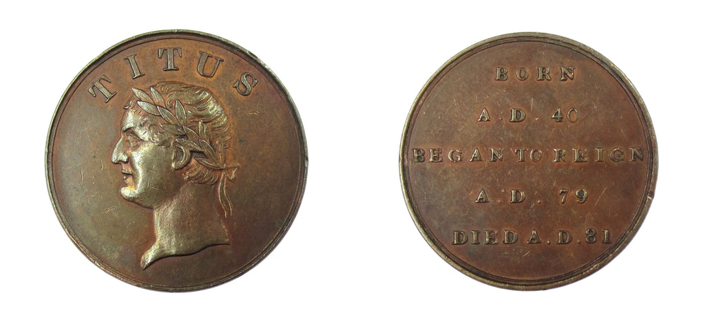 19th Century Set Of 8 x Bronze Medals For Roman Emperors - Tiberius To ...