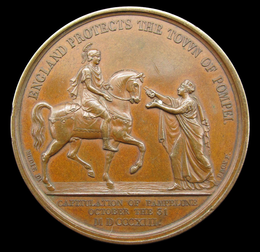 1813 Surrender Of Pamplona 41mm Medal - By Brenet – Coopers Coins