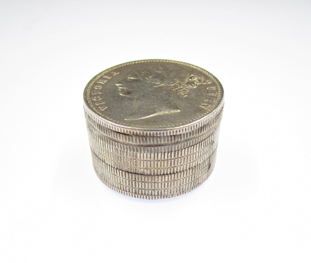 India 1840-1884 Box Made From Stack Of Silver Rupees – Coopers Coins