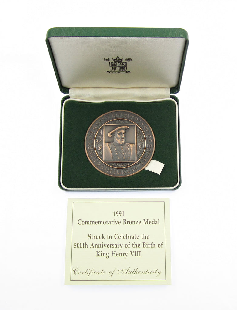 1991 RM Henry VIII 500th Anniversary Of Birth 63mm Bronze Medal ...