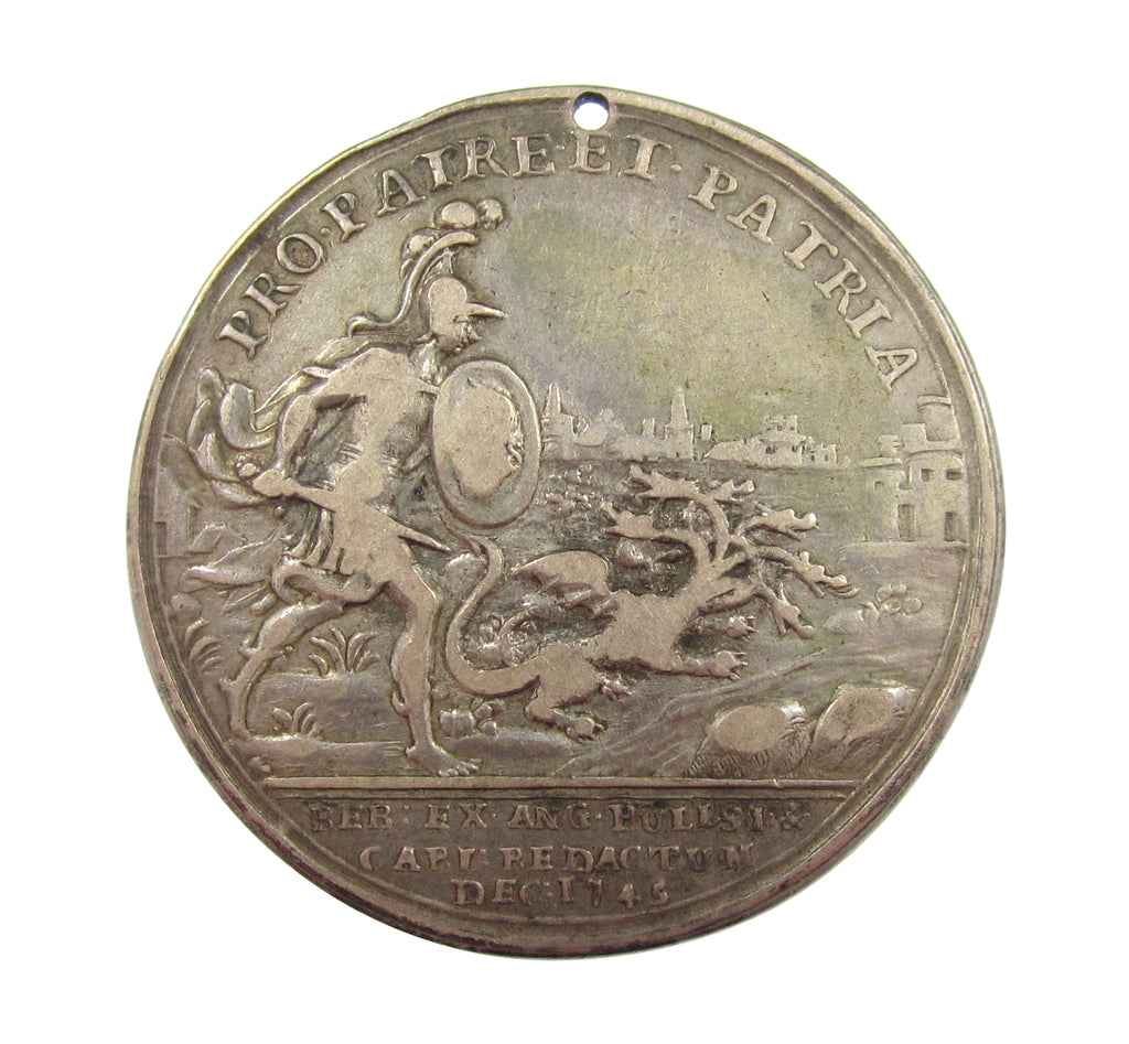 1745 Carlisle Recaptured Jacobite Rebels Repulsed 37mm Silver Medal ... 1745 Carlisle Recaptured Jacobite Rebels Repulsed 37mm Silver Medal ...