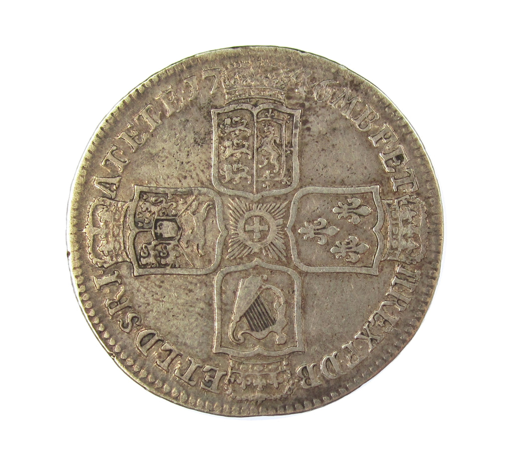 George II 1746 LIMA Halfcrown - V/U In GEORGIVS - Good Fine – Coopers Coins
