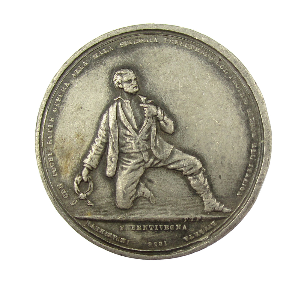 Italy 1856 Francesco Bentivegna 45mm WM Medal – Coopers Coins