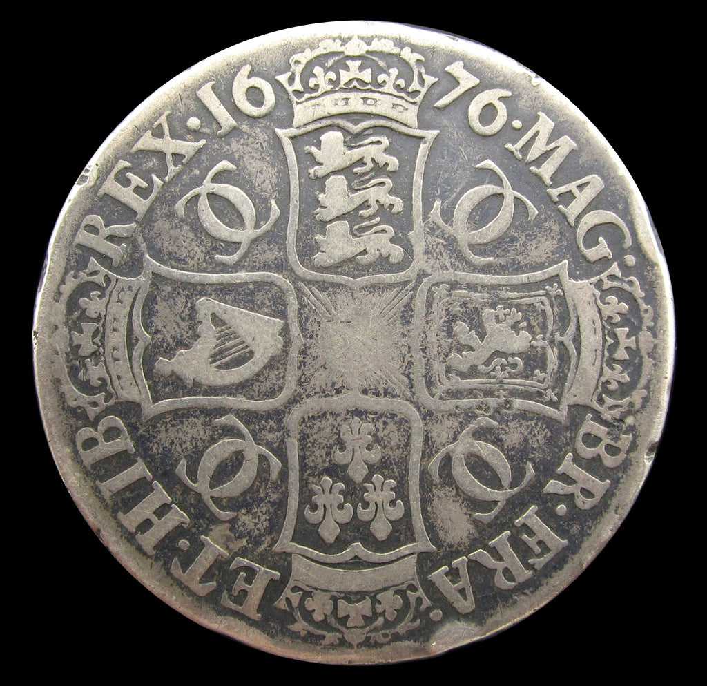 Charles II 1676 Crown - VG – Coopers Coins